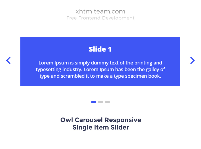 Owl Carousel Responsive Single Item Slider Free Download